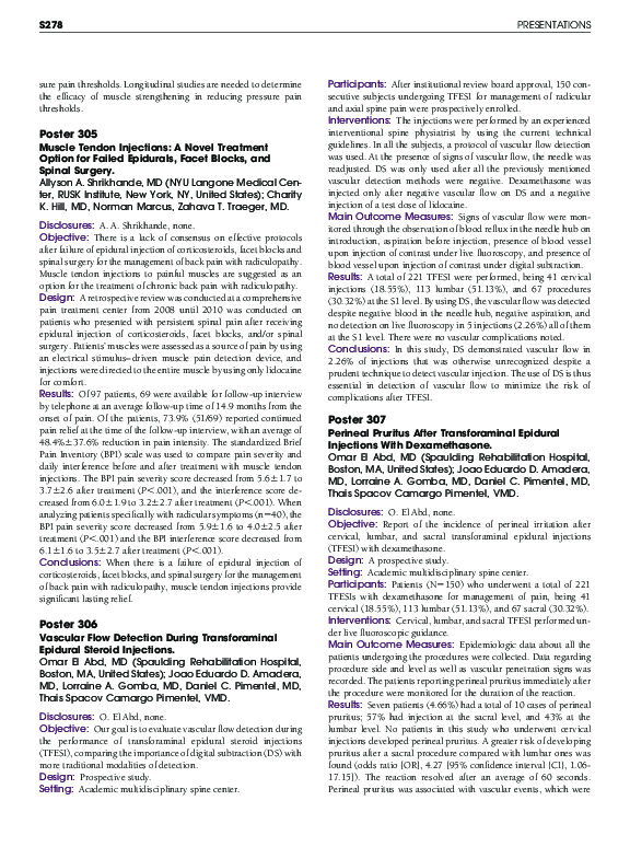 (PDF) Poster 306 Vascular Flow Detection During Transforaminal Epidural ...