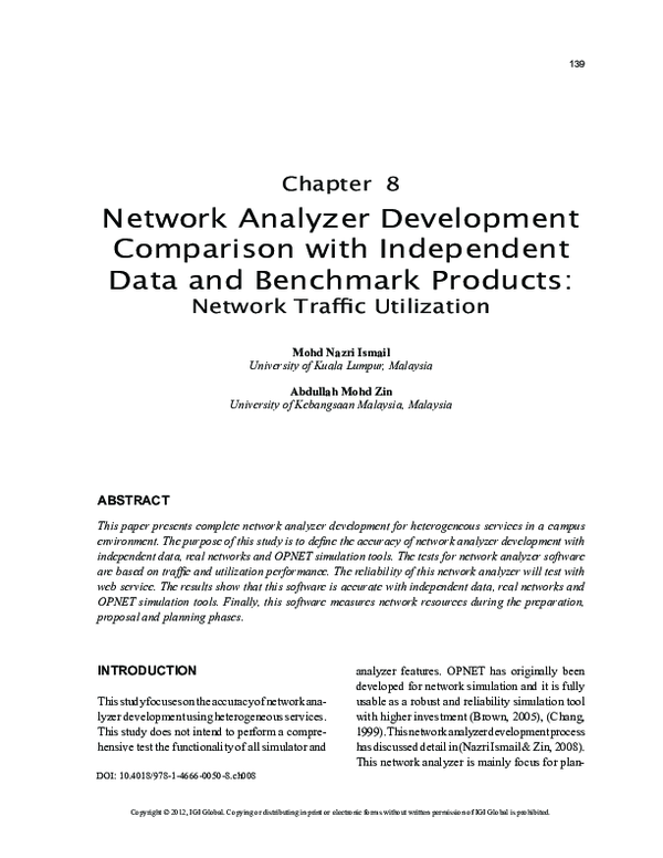 (PDF) Network Analyzer Development Comparison with Independent Data and ...