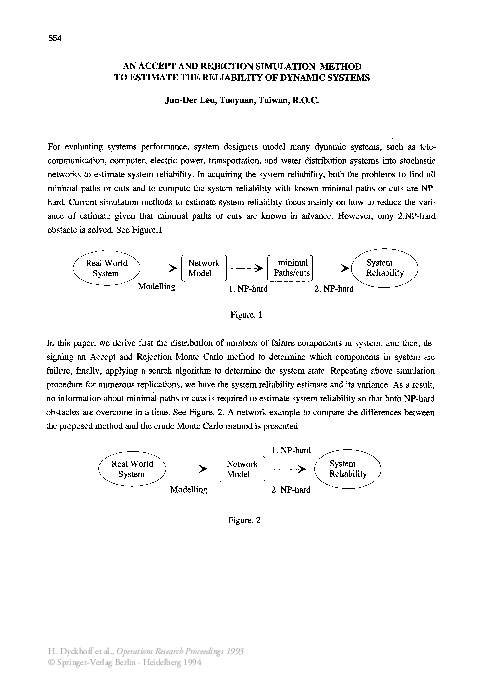 (PDF) An Accept and Rejection Simulation Method to Estimate the Reliability of Dynamic Systems