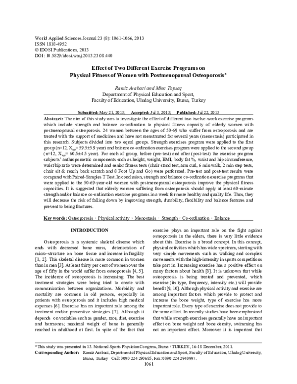 (PDF) Effect of Two Different Exercise Programs on Physical Fitness of ...