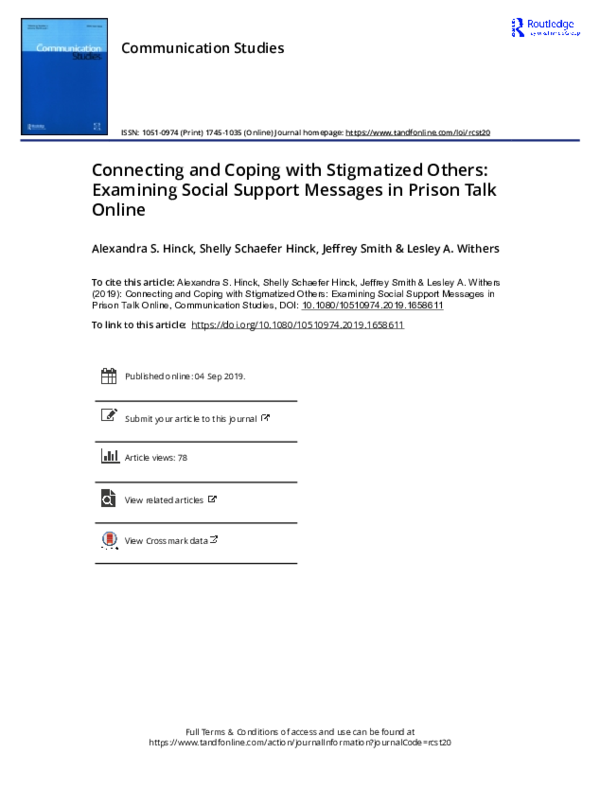 (PDF) Connecting and Coping with Stigmatized Others: Examining Social ...