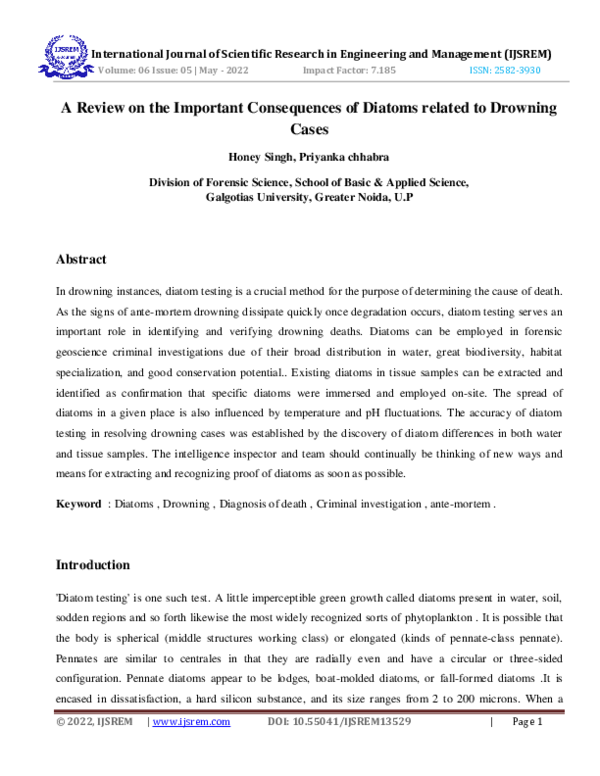 (PDF) A Review on the Important Consequences of Diatoms related to ...