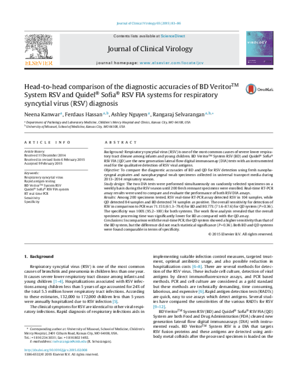 (PDF) Head-to-head comparison of the diagnostic accuracies of BD ...