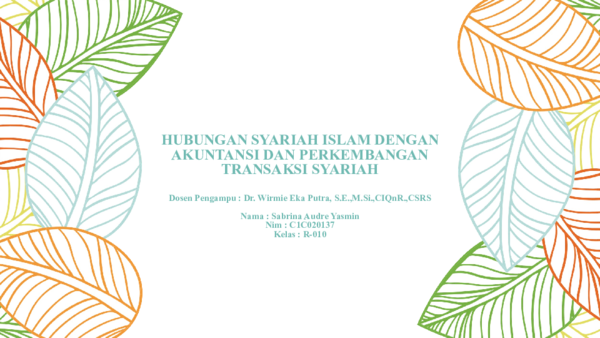 (PPT) PPT Hubungan Syariah Islam dengan Akuntansi dan Perkembangan ...