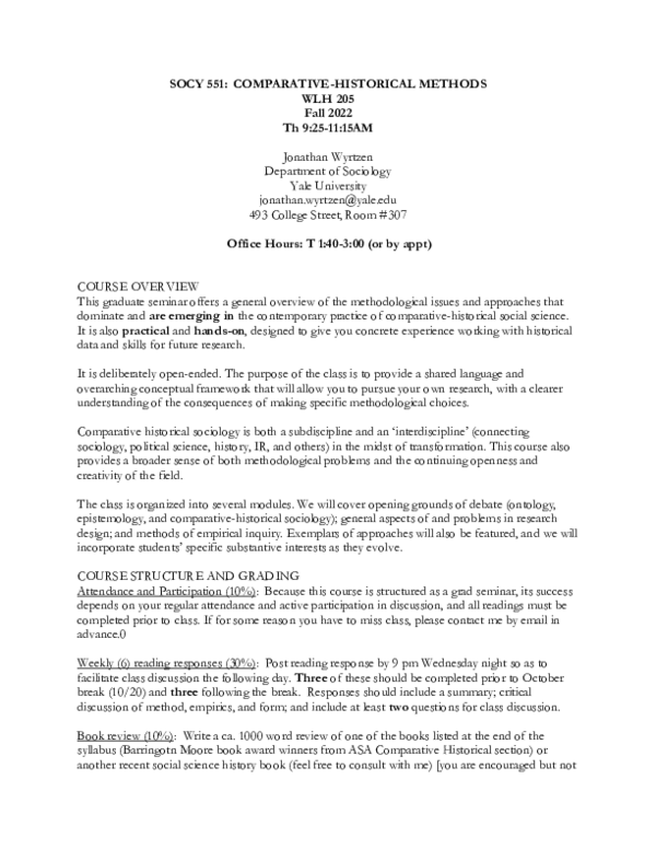 (PDF) Comparative and Historical Methods