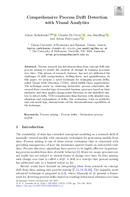 (PDF) Comprehensive Process Drift Detection with Visual Analytics