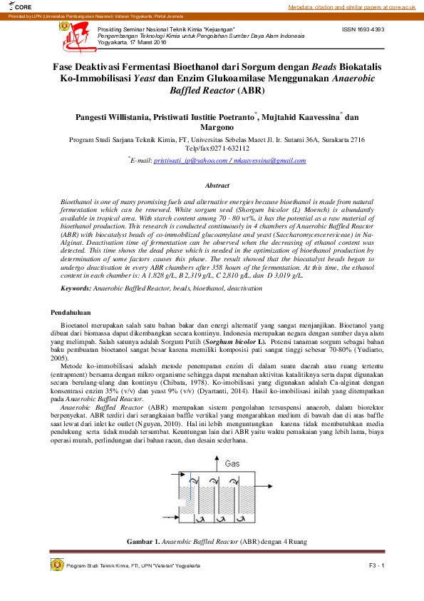 (PDF) Fase Deaktivasi Fermentasi Bioethanol dari Sorgum dengan Beads ...