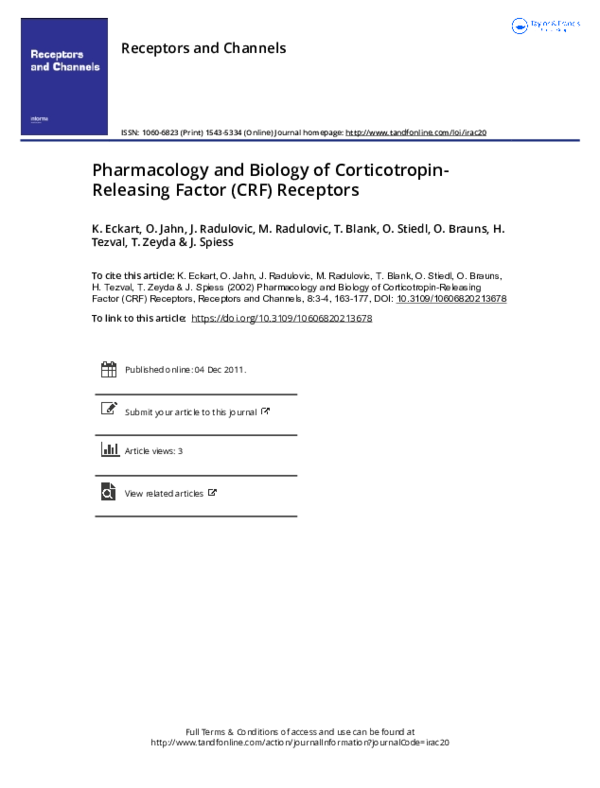 (PDF) Corticotropin-Releasing Factor Receptors