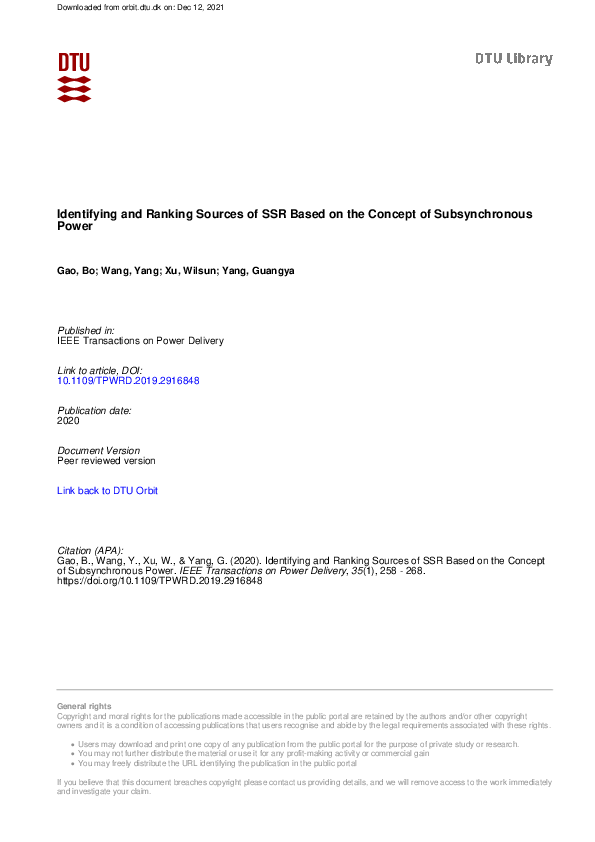 (PDF) Identifying and Ranking Sources of SSR Based on the Concept of ...