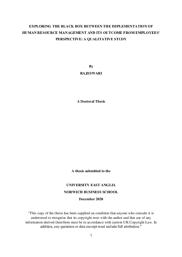 (PDF) THESIS - EXPLORING THE BLACK BOX BETWEEN THE IMPLEMENTATION OF ...