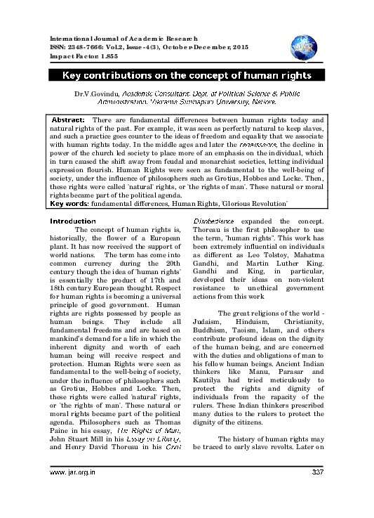 (PDF) Key Controduction of Concept of Human Rights