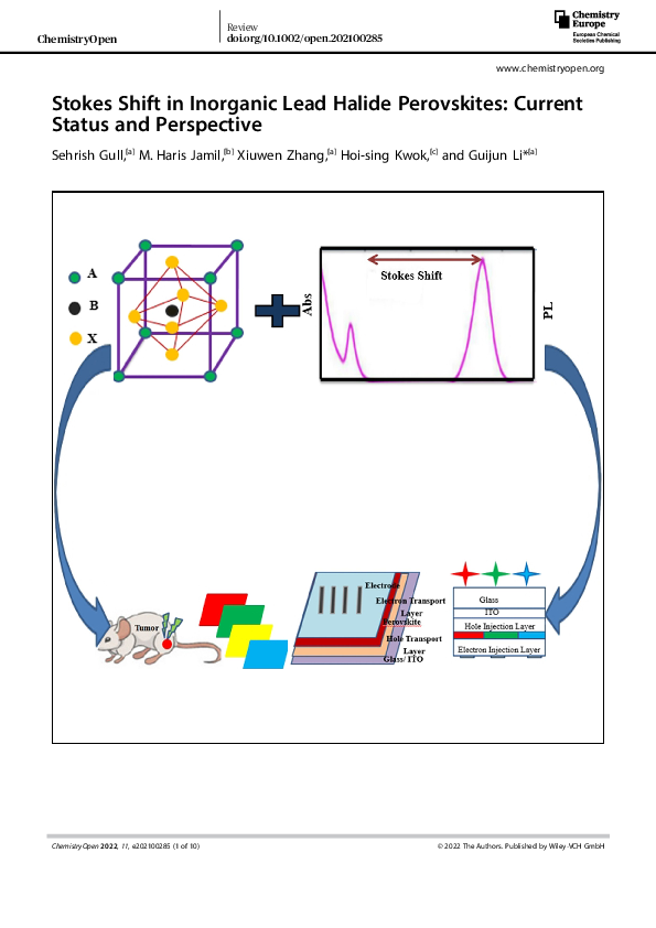 (PDF) Stokes Shift in Inorganic Lead Halide Perovskites: Current Status ...