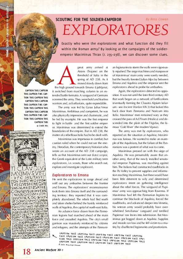 (PDF) Exploratores: Scouting for the Soldier-Emperor (uncorrected proof)