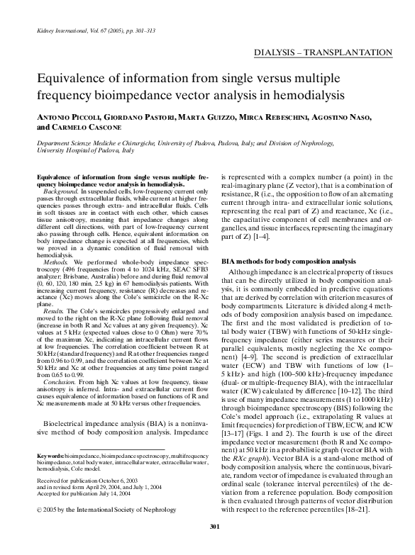 (PDF) Equivalence of information from single versus multiple frequency ...