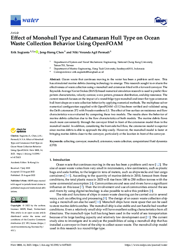 (PDF) Effect of Monohull Type and Catamaran Hull Type on Ocean Waste ...
