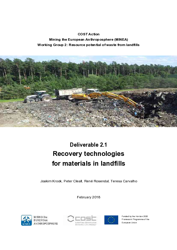 (PDF) Recovery technologies for materials in landfills
