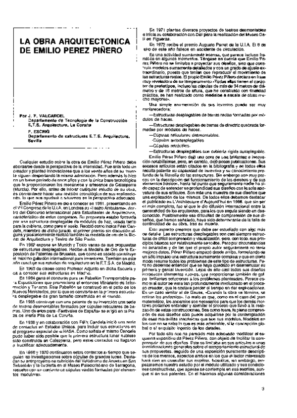 (PDF) La obra arquitectónica de Emilio Pérez Piñero