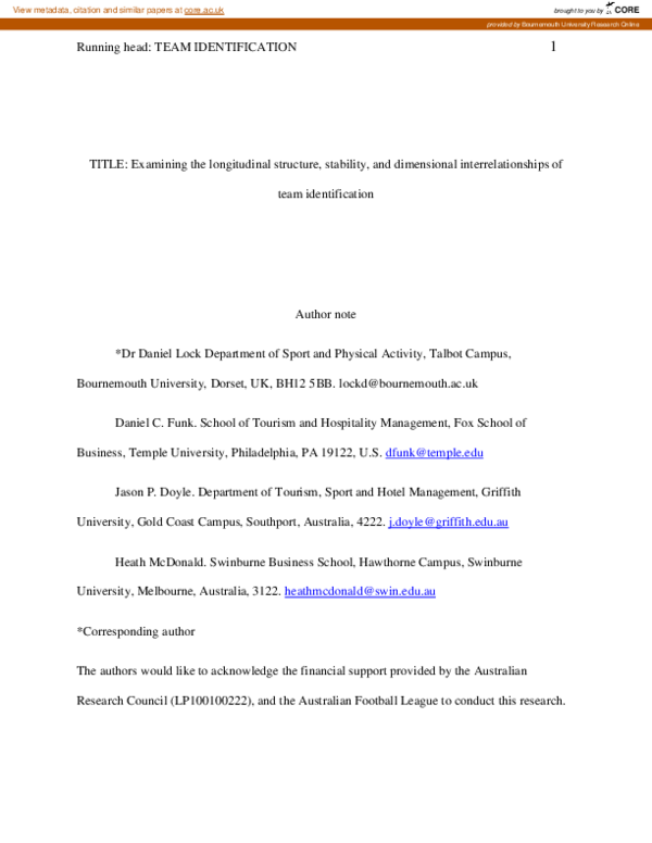 (PDF) Examining the Longitudinal Structure, Stability, and Dimensional ...