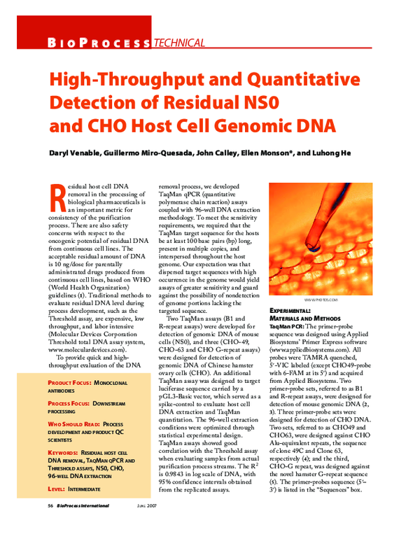 (PDF) High-Throughput and Quantitative Detection of Residual NS 0 and ...