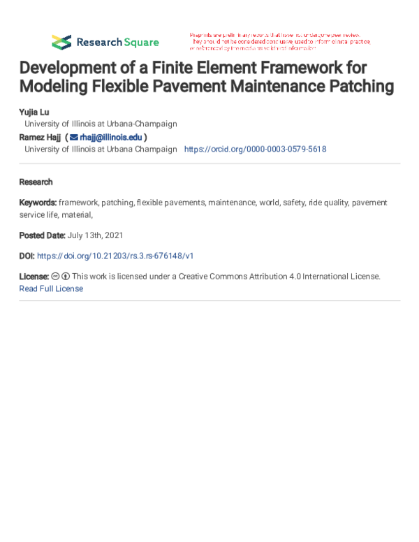 Pdf Development Of A Finite Element Framework For Modeling Flexible