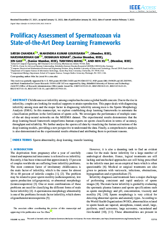 (PDF) Prolificacy Assessment of Spermatozoan via State-of-the-Art Deep ...