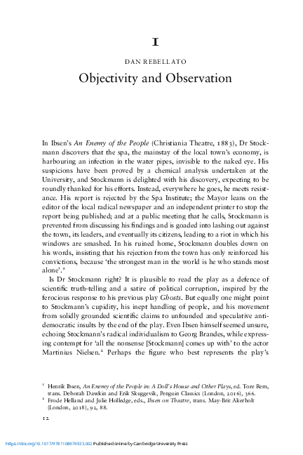 (PDF) Objectivity and Observation