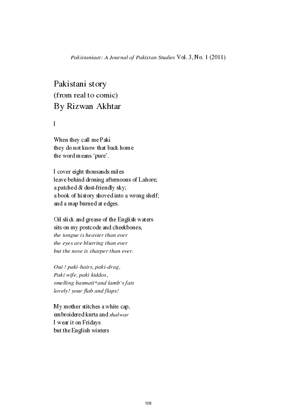 (PDF) Pakistani story (from real to comic)