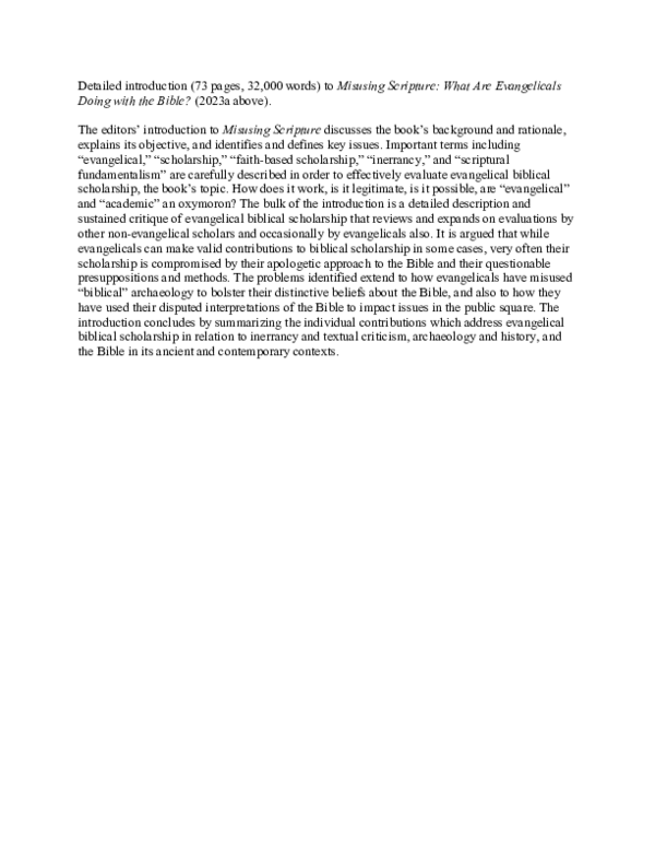 (PDF) 2023b Rezetko Elliott Atkinson Introducing Misusing Scripture ...