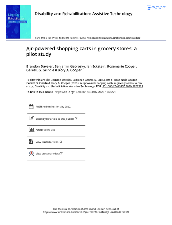 (PDF) Air-powered shopping carts in grocery stores: a pilot study