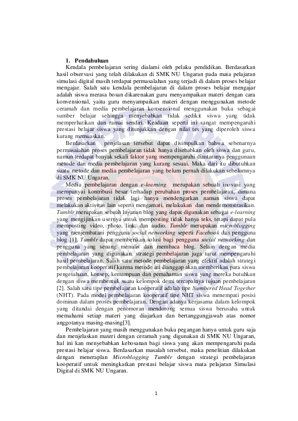 Pdf Konvensional Yaitu Guru Menyampaikan Materi Dengan Menggunakan