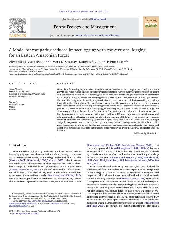 (PDF) A Model for comparing reduced impact logging with conventional ...