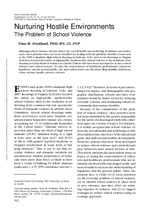 (PDF) Nurturing Hostile Environments