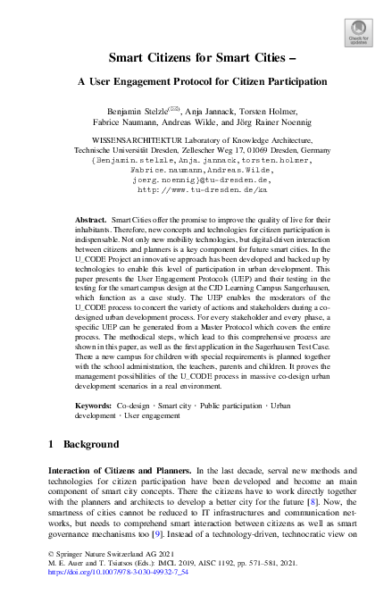 (PDF) Smart Citizens for Smart Cities