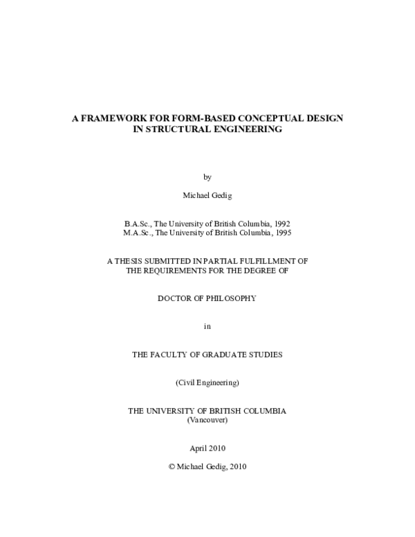 (PDF) A framework for form-based conceptual design in structural engineering