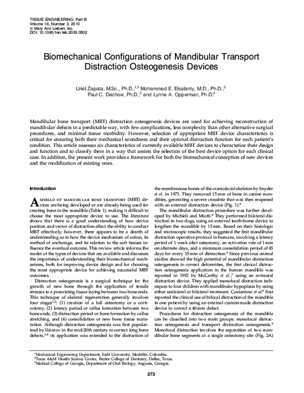 (PDF) Biomechanics of Mandibular Distraction Devices