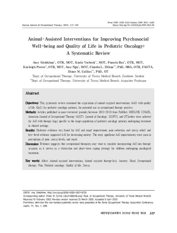 (PDF) Animal-Assisted Interventions for Improving Psychosocial Well ...
