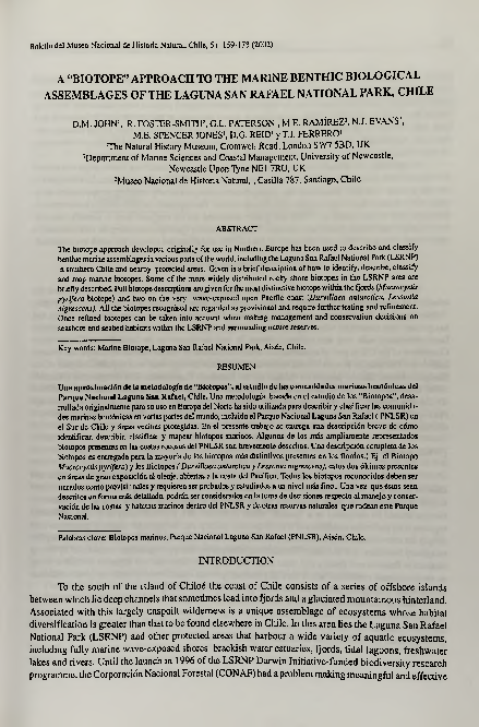 (PDF) A “Biotope” approach to the marine benthic biological assemblages ...