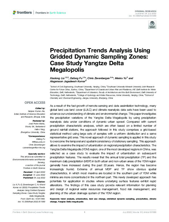 (PDF) Precipitation Trends Analysis Using Gridded Dynamic Sampling Zones: Case Study Yangtze ...