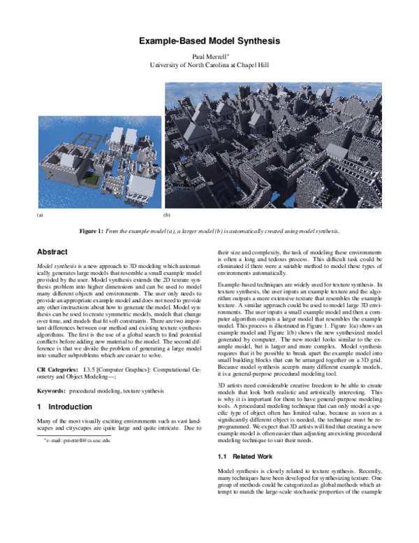 (PDF) Example-Based Model Synthesis by Paul Merrell