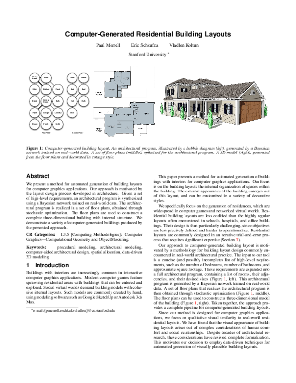 (PDF) Computer-generated residential building layouts