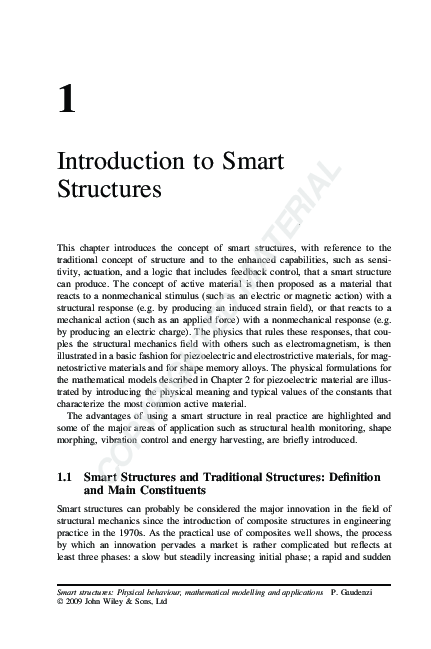 (PDF) Introduction to Smart Structures