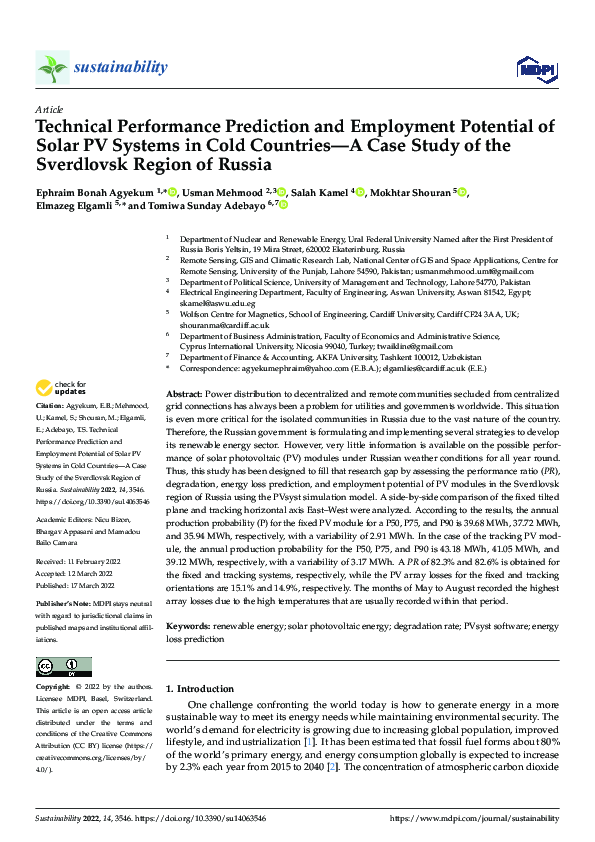 (PDF) Technical Performance Prediction and Employment Potential of ...