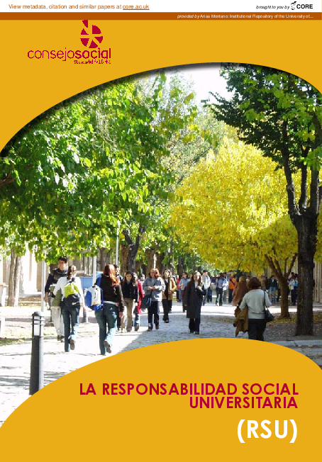 (PDF) La Responsabilidad Social Universitaria (RSU)