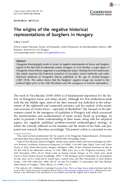 (PDF) The origins of the negative historical representations of ...
