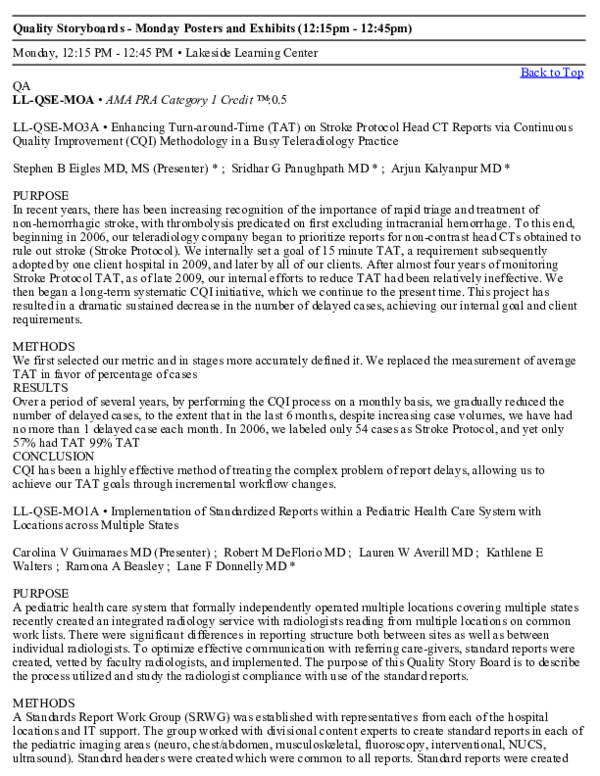 (PDF) Enhancing turn-around-time (TAT) on stroke protocol head CT ...