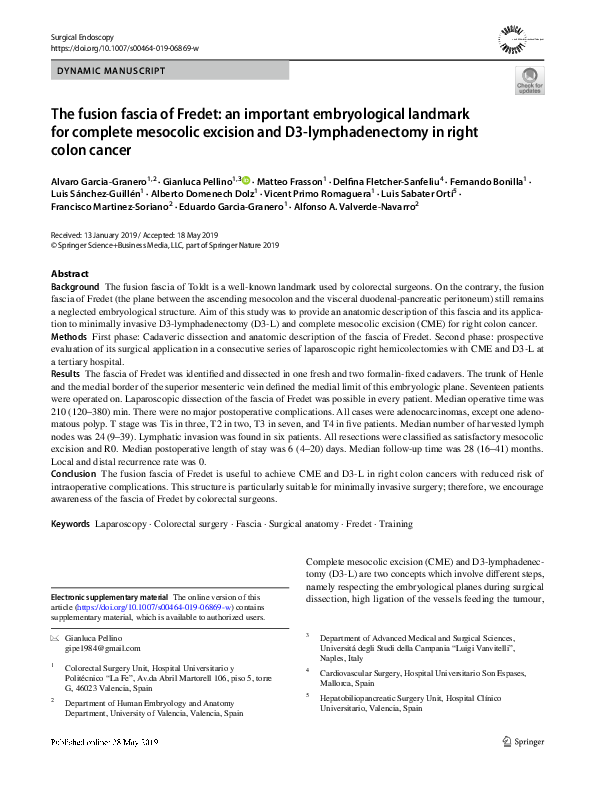 (PDF) The fusion fascia of Fredet: an important embryological landmark ...