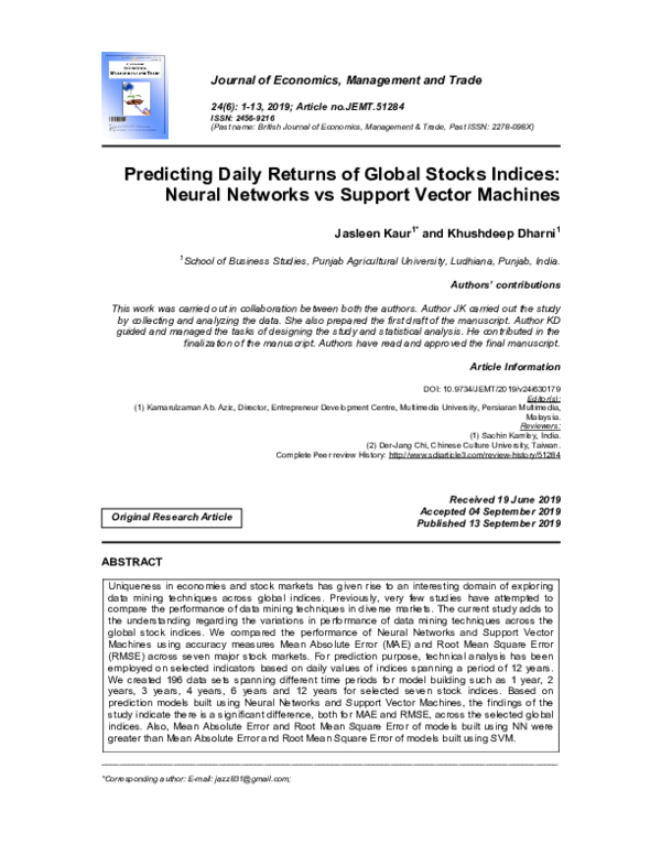 Pdf Comparing Neural Networks And Svms In Text Classification 