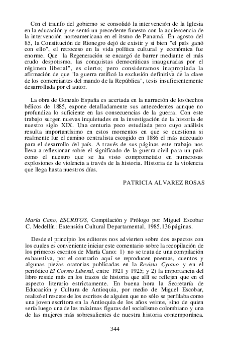 (PDF) María Cano, Escritos