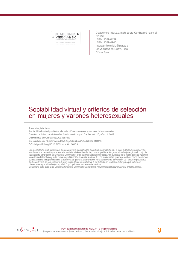 (PDF) Sociabilidad virtual y criterios de selección en mujeres y ...