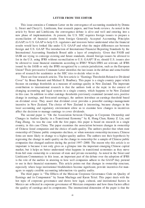 Pdf Ifrs In The Us It May Come Sooner Than You Think A Commentary